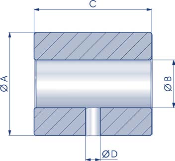 Bush With Hole - Components in Millimeters - Components For Hydraulic ...