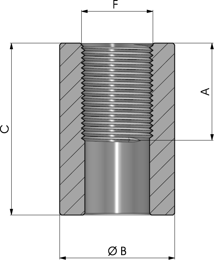 Long through-port - Ports - Accessories For Hydraulic Cylinders ...