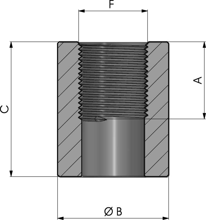Through-port - Ports - Accessories For Hydraulic Cylinders - Hydrapac ...